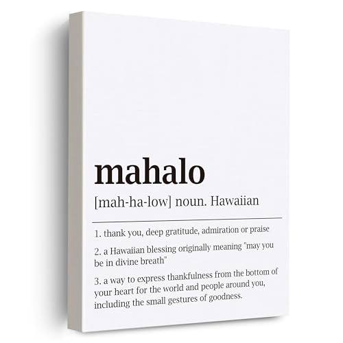 EVXID Inspirational Mahalo Definition Canvas Poster Painting Wall Art ...