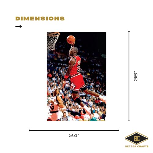 Michael Jordan Dunks From The Free Throw Line Poster