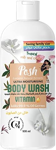Body wash Posh liquid Anti-Bacterial rich in collagen and vitamin E 900 ...