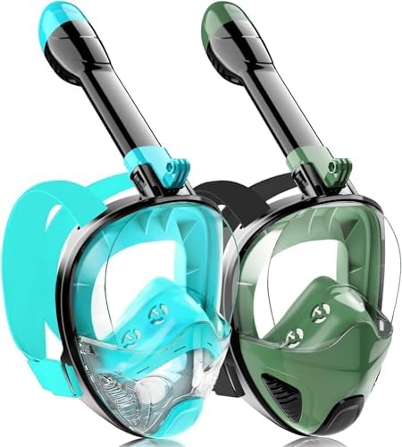 Full Face Snorkel Mask for Adults Teen, Snorkeling Gear with Detachable ...