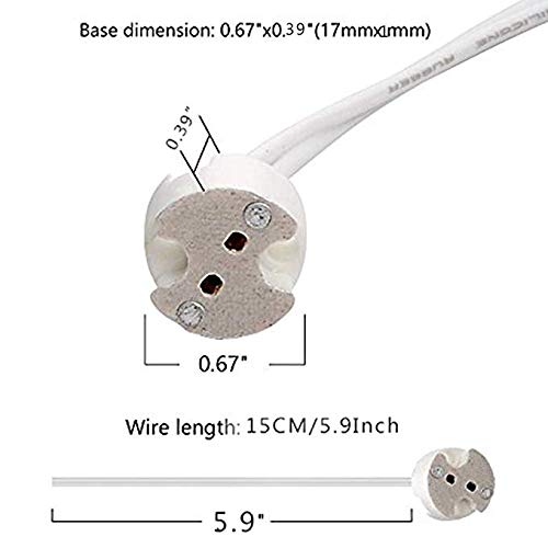 Mua Mr16 Socket,10 Pack 2 Pin Halogen Mr16 Lamp Holder Gu5.3 Socket GY6 ...