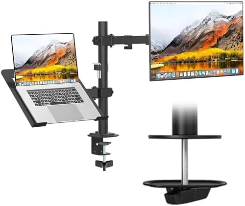 Wantoty Dual Monitor Stand Mount, Adjustable Monitor Stand, Monitor ...