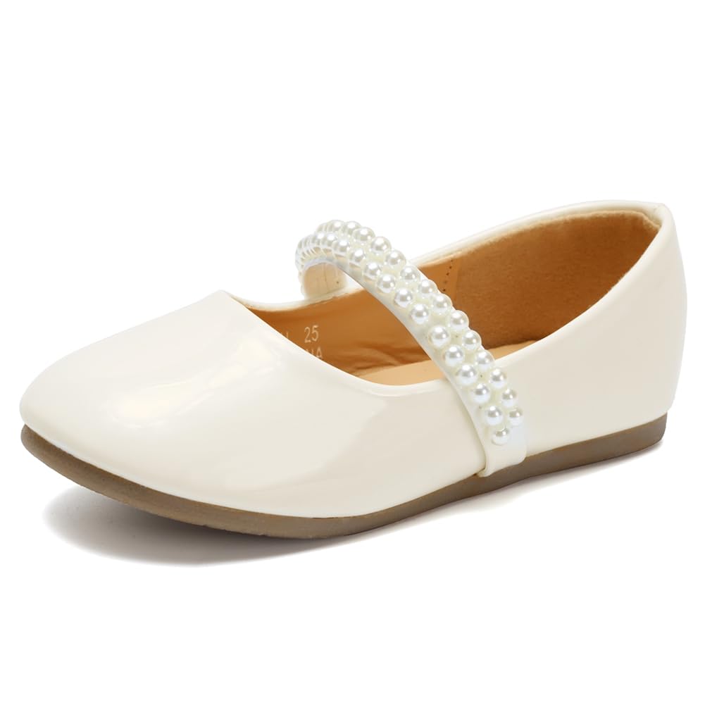 CIOR Toddler Girls Ballet Flats Shoes Ballerina Bowknot Jane Mary ...