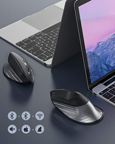 Multi Device Bluetooth Ergonomic Mouse,Jelly Comb（2.4G+BT1+BT2 ...