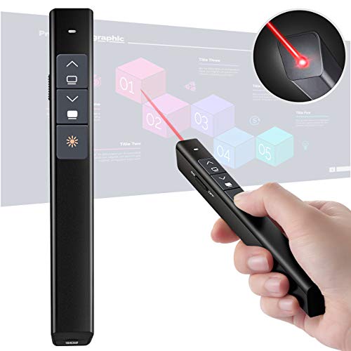 VicTsing Wireless Presenter Remote Laser Pointer, RF 2.4GHz ...