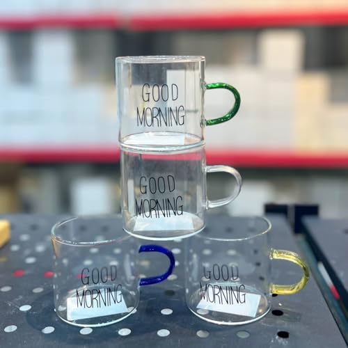 سعر طقم 6 قطع مج قهوه جود مورNING فنجان زجاج بيركس حراري مستورد فى مصر ...