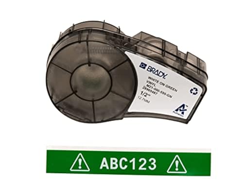 Brady Authentic (M21-500-595-GN) All-Weather Vinyl Label for Indoor/Outdoor ID, Lab and ...