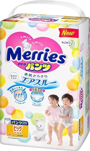 Merries Japanese Diapers Pants XL (Extra Large) 12-22 Kg. 38+6 pcs ...