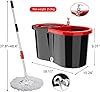 Spin Mop and Bucket with Wringer Set, Easy Wring Mop for Floor Cleaning ...