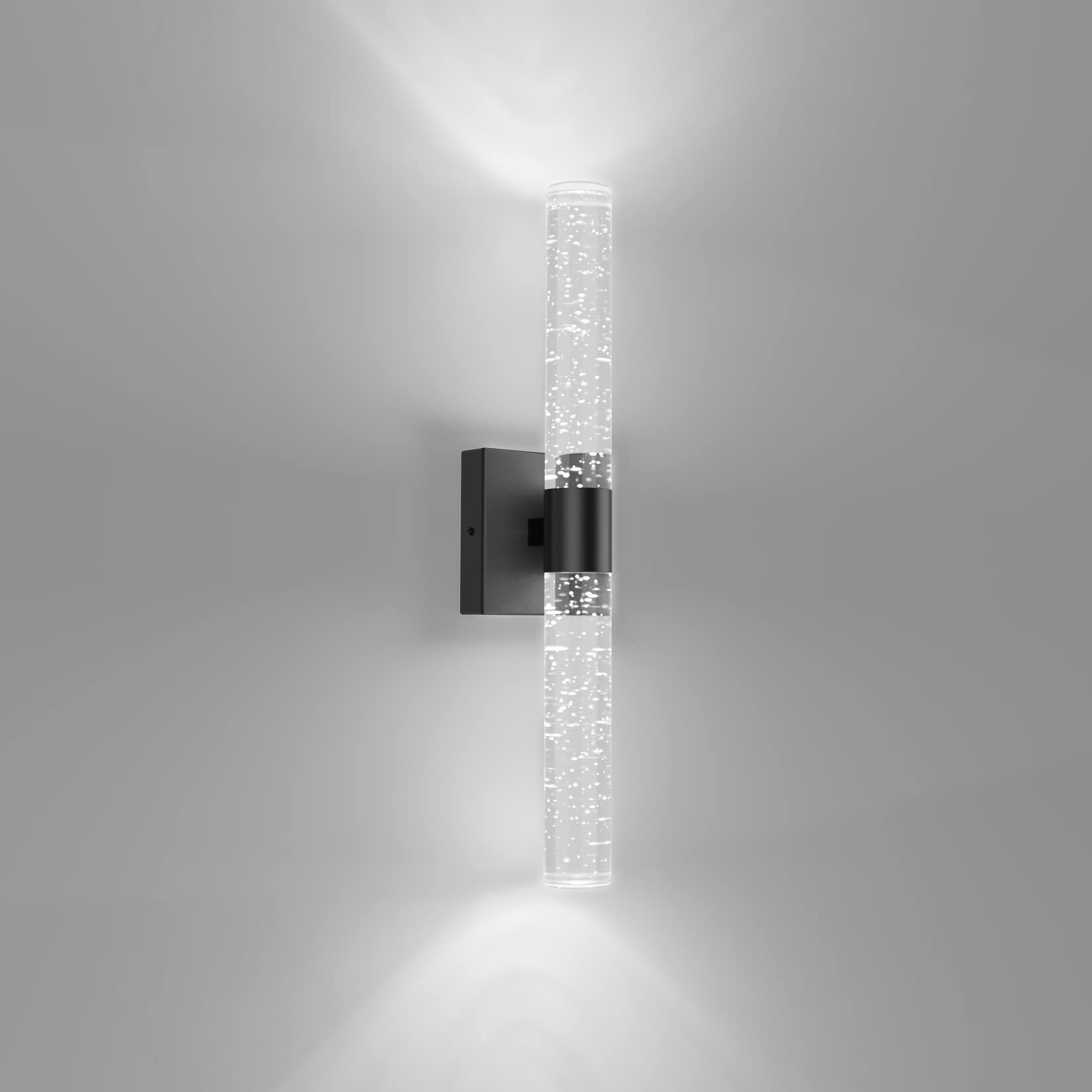 Tipace Black LED Crystal Bathroom Vanity Light Fixtures,Modern Wall ...