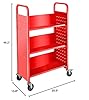 VEVOR Book Cart, 200LBS Library Cart, Single Sided V-Shaped 30x14x49 ...
