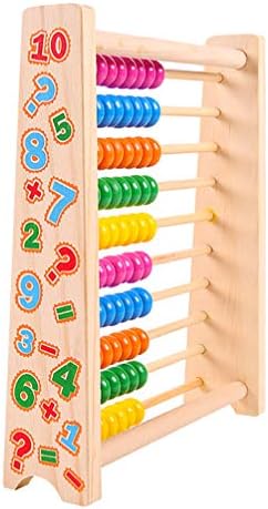 Toyvian Wooden Abacus Toy Colorful Abacus Number Counting Toy Standing ...
