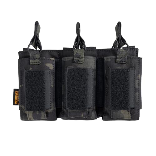 EXCELLENT ELITE SPANKER Open-Top Single/Double/Triple Molle Mag Pouch for M4 for AK AR Elastic ...