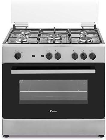 Veneto 80 X 55 cm 5 Gas Burners, Free Standing Gas Cooker, Stainless ...