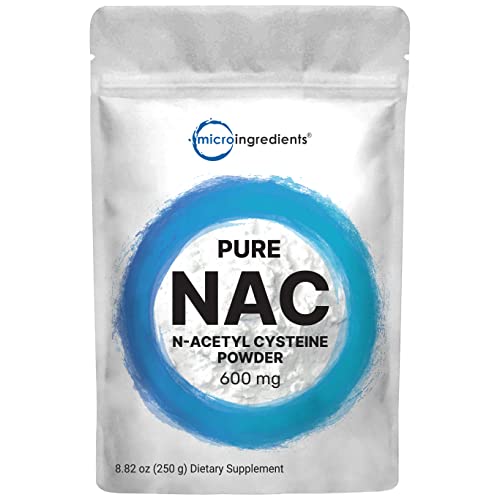 NAC Supplement N-Acetyl Cysteine 600mg Servings, 250 Grams Powder, 100% ...