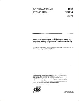 ISO 13854:1996, Safety of machinery - Minimum gaps to avoid crushing of ...