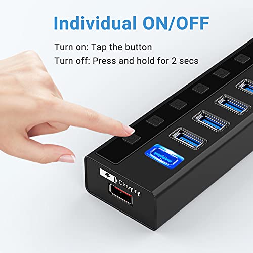 Usb Splitter Atolla 7-Port USB 3.0 Hub With Long Cable - Aluminum USB ...