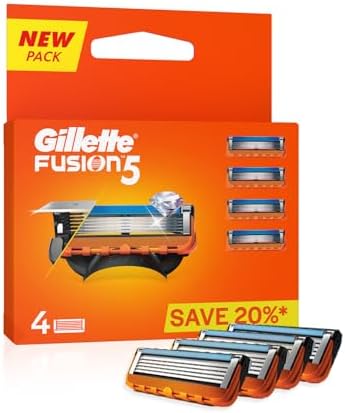 Gillette Fusion Manual Blades for men - 4 count for Perfect Shave and ...