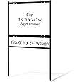 Amazon.com : Real Estate Yard Sign Metal H-Frame, 18 x 24 Slide-in with ...