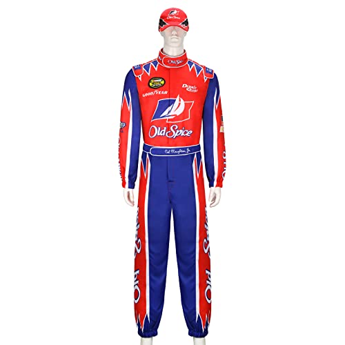 MORROWIND Ricky Bobby Racing Costume Jumpsuit Cap Hat Outfit Adult Men ...