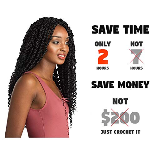 8 Packs Pre-twisted Passion Twist Hair for Crochet 18 Inch Pre-looped Passion Twists Crochet ...