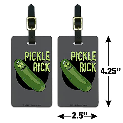 Rick and Morty Pickle Rick Luggage ID Tags Suitcase Carry-On Cards ...