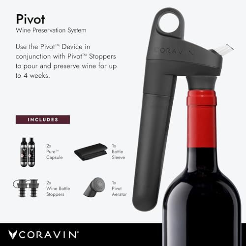 Coravin Pivot Plus Wine Preservation System - Preserve Wine for 4 Weeks ...