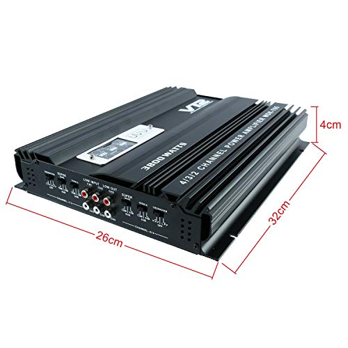 4 Channel High Power Amplifier - Slim Stereo 4 Channel Car Audio Stereo ...
