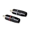 RCA Plug, Conwork Hi End RCA Male Plug Adapter Audio Phono Gold Plated Solder Connector (2-Pack ...