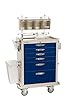 Blue Bell Medical 89008 BAC-27, Deluxe Anesthesia Cart, CPB Lock ...