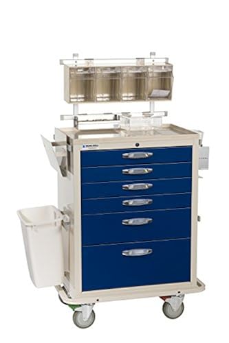 Blue Bell Medical 89008 BAC-27, Deluxe Anesthesia Cart, CPB Lock ...