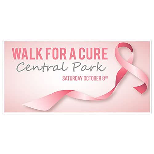Amazon.com: Walk For A Cure Breast Cancer Awareness Banner: Handmade