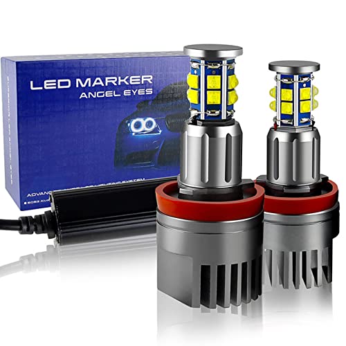 APMAT H8 LED Angel Eyes Halo Bulb Light Compatible for BMW E90 E92 E70 E71 E82 E89 M6 1 3 5 ...