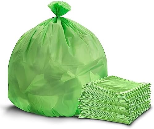 Hi-Care (Pack of 100 Bags) Garbage Bag Green 45x50cm 15 Micron Heavy ...
