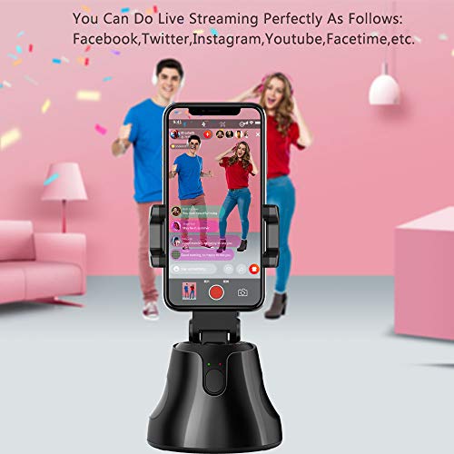 Selfie Stick, 360° Rotation Auto Face&Object Tracking Live Broadcast ...