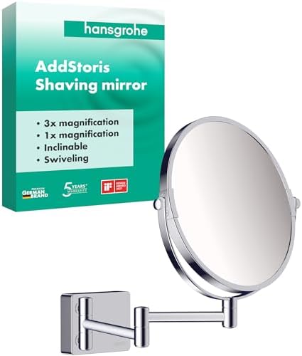 hansgrohe AddStoris Shaving mirror, chrome, 41791000 price in Saudi ...