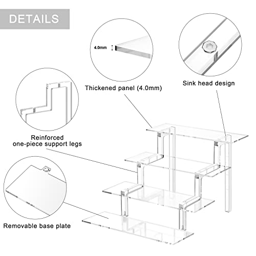 Lego Display Shelves AISIDERK 12 Acrylic Riser Display Stands - 4 Tier ...