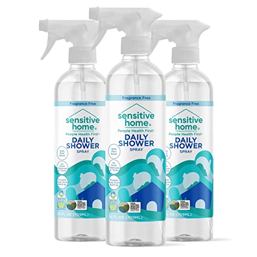 Sensitive Home Plant-Based Daily Shower Spray 3-Pack - Fragrance Free ...