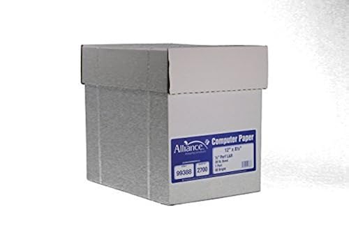 Alliance Continuous Computer Paper 12" x 8-1/2" Blank Left & Right ...