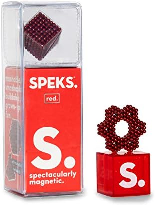 Speks Magnetic Balls - Classic Red Set of 512 (2.5mm) - Fun Stress Relief Desk Toy for Adults ...