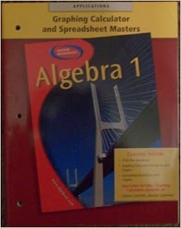 Algebra 1 Graphing Calculators and Spreedsheets Masters(Glencoe ...