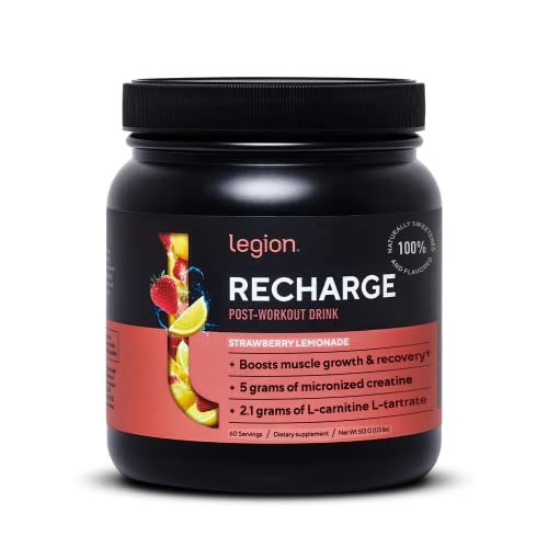 Legion Recharge Post Workout Supplement (Strawberry Lemonade) - All ...
