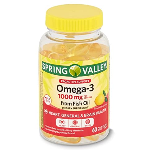 Spring Health Spring Valley Omega-3 Fish Oil 1000mg 60 softgels + Your ...