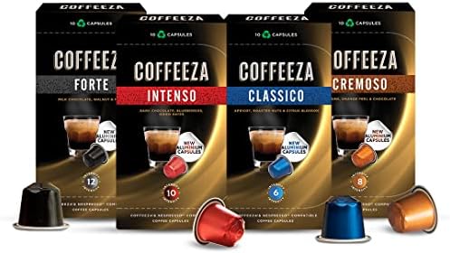 Coffeeza Premium Variety Pack Coffee Capsules, Espresso Coffee Pods ...