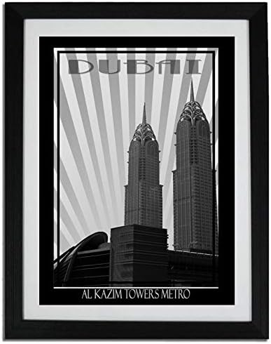 Decoarabia Al Kazim Towers Metro - Black And White F06-m (a3) - Framed price in UAE | Amazon UAE ...