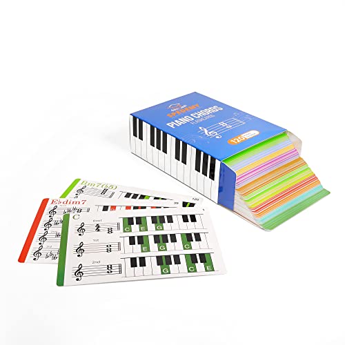 Spedemy Piano Chord Flashcards in Gift Box - Piano Chords Chart ...
