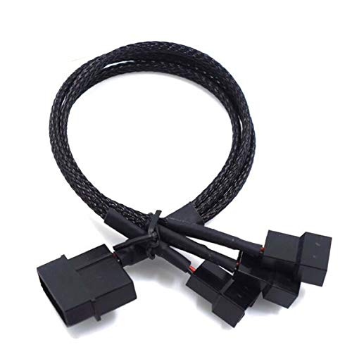 Buy 2 Pack 4-Pin Molex to 3 x 3 Pin / 4 Pin PMW 12V PC Case Fan Power ...