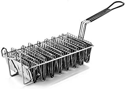 wantanshopping Stainless Steel Frying Basket Multi-cell Fry Basket ...