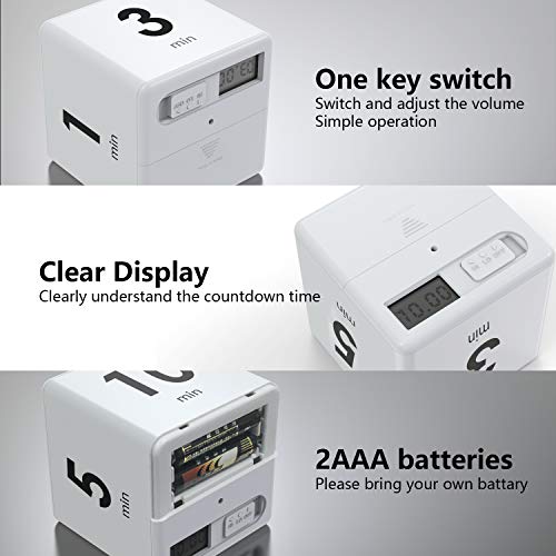 Cube Timer Pretmess Gravity Flip Kitchen Timer For Time Management And