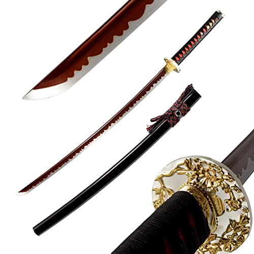 JIHPEN sword,Katana,Full Tang Samurai Sword,Sharp,Spring Steel Blade ...